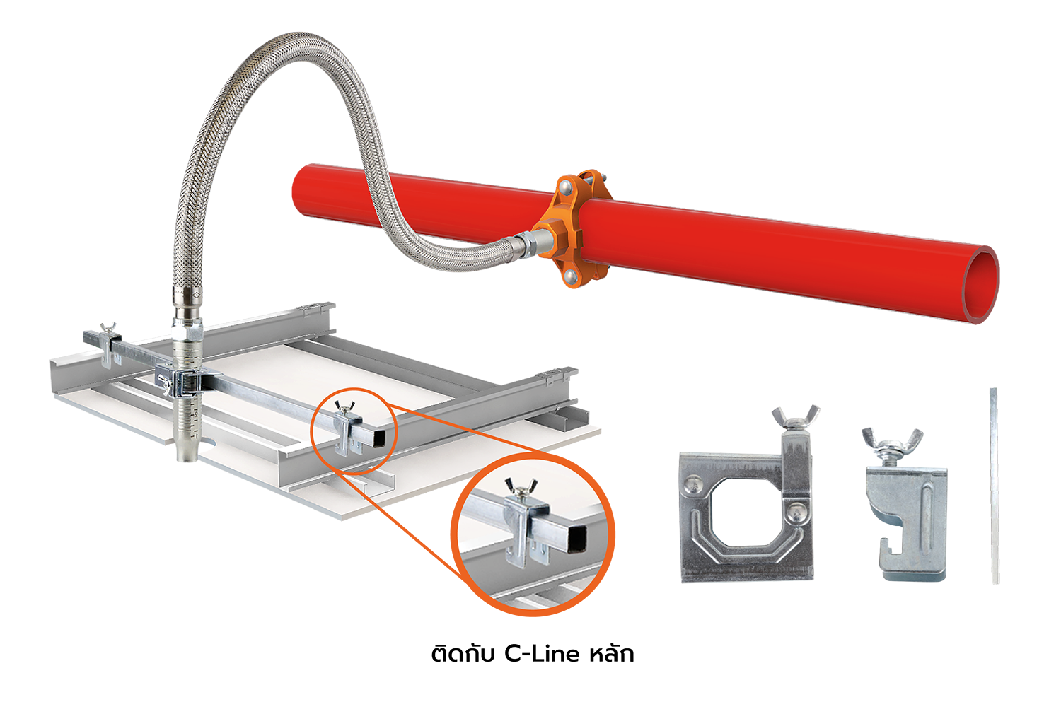 ข้อต่อสายอ่อนระบบดับเพลิง Flexible Sprinkler Hose| MECH-FLEX