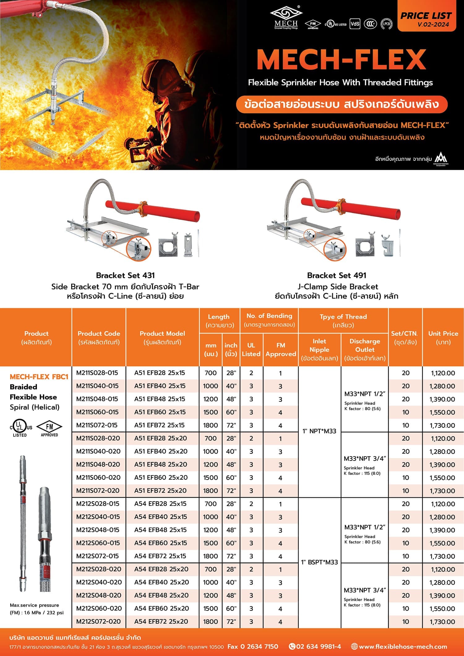 ราคาข้อต่อสายอ่อนระบบดับเพลิง I Flexible Sprinkler Hose