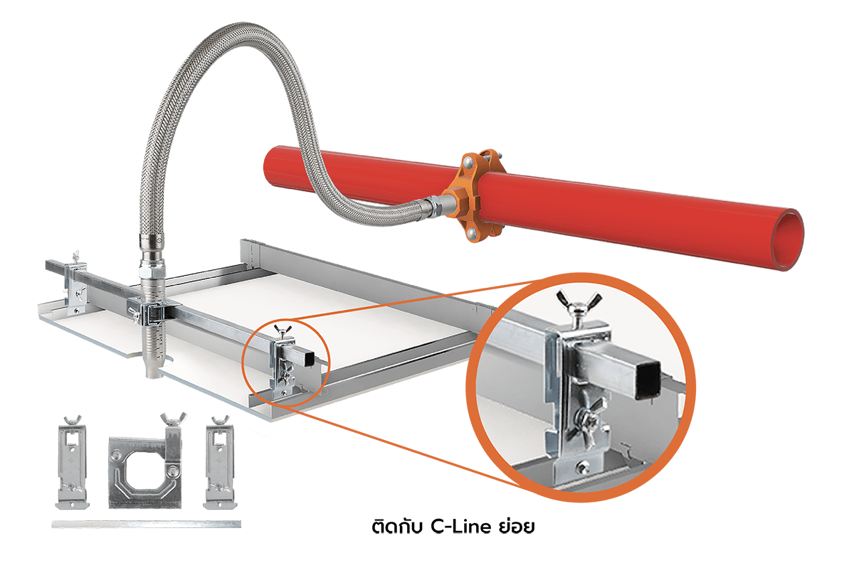 Flexible Sprinkler Hose Iแก้ปัญหางานฝ้าทับซ้อนงานท่อดับเพลิง