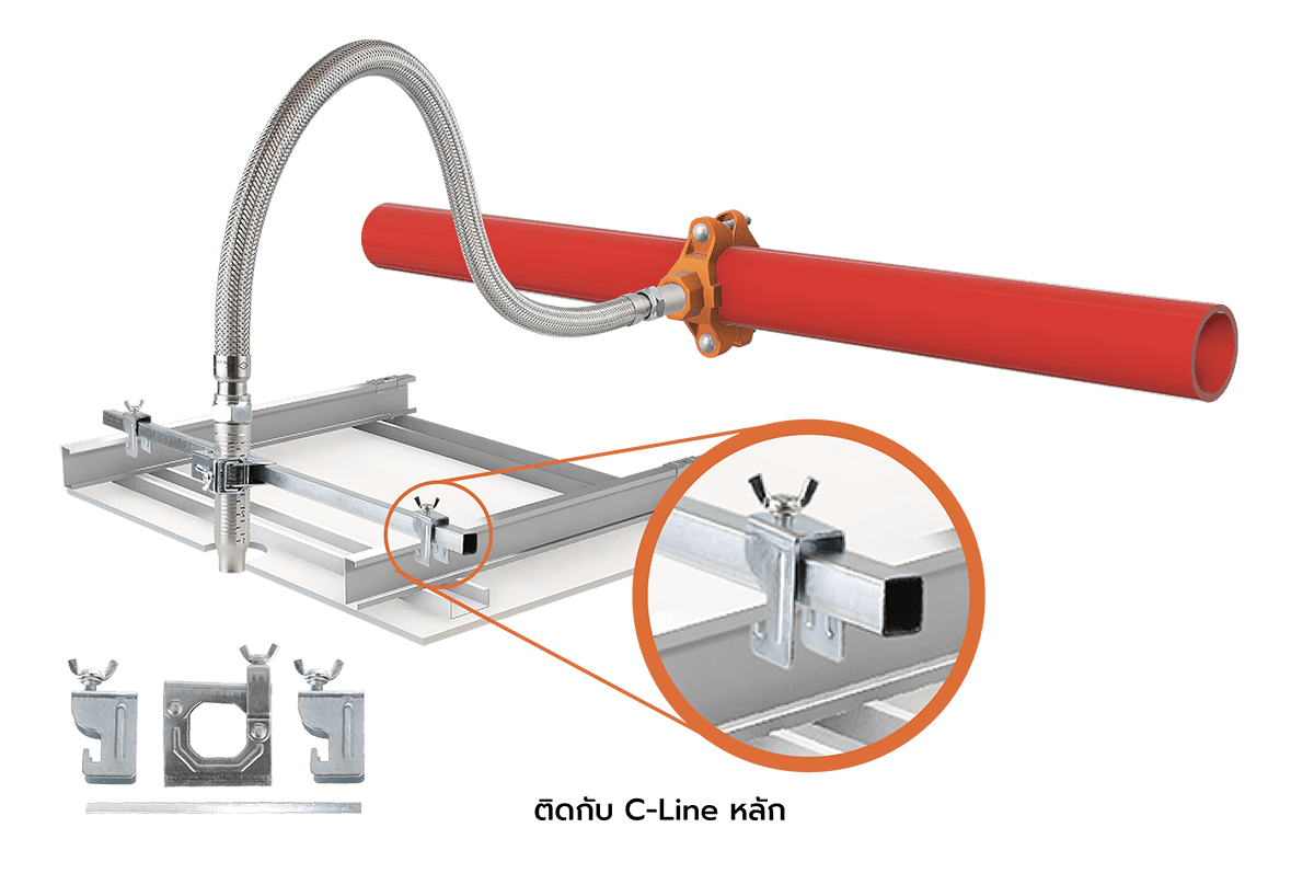 Flexible Sprinkler Hose Iแก้ปัญหางานฝ้าทับซ้อนงานท่อดับเพลิง